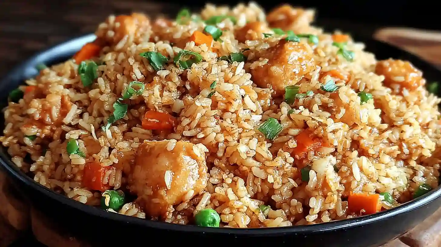 Garlic Chicken Fried Rice Recipe | High Protein, 30 Minutes