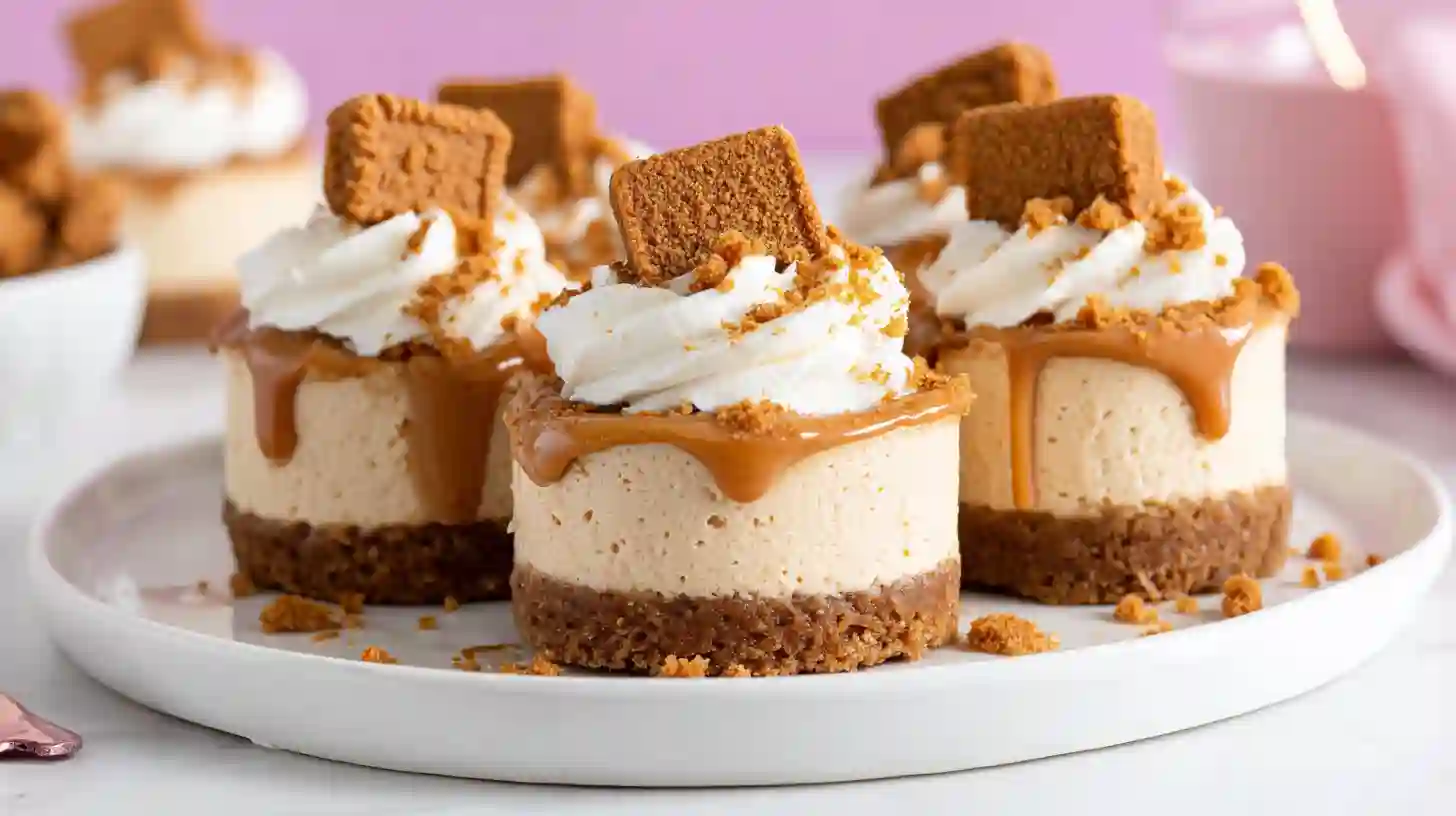 Mini Biscoff Cheesecakes Recipe | Easy No Bake Dessert